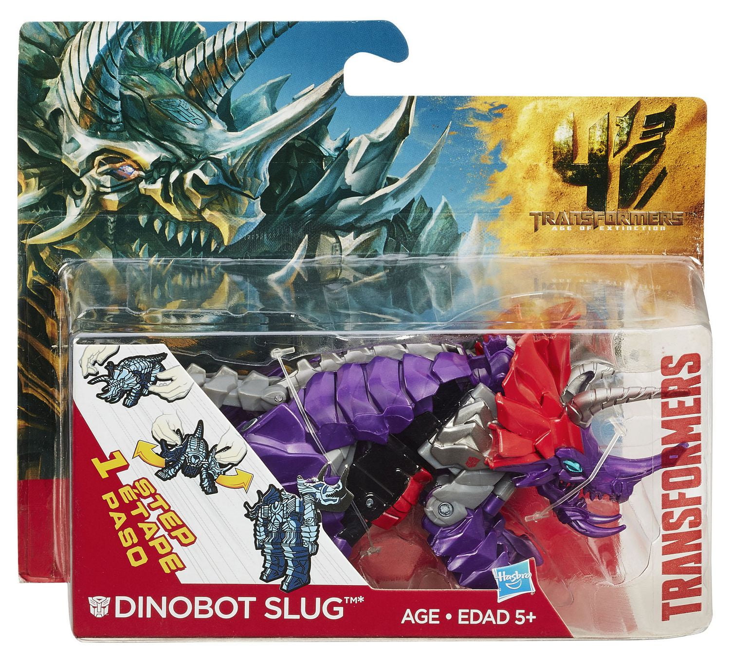 Transformers Age of Extinction Dinobot Slug One-Step Changer | Walmart ...