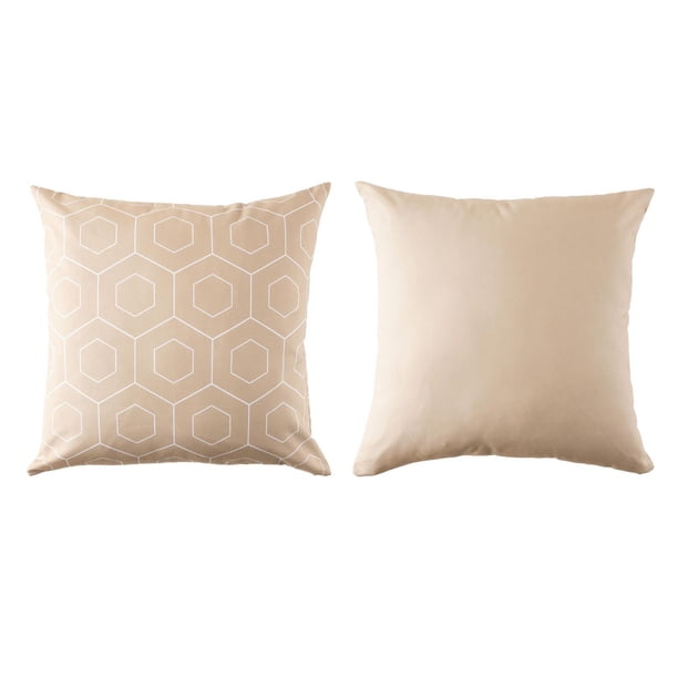 Ivory Solid & Geo Outdoor Cushion Set (2 Pack) - Walmart.ca