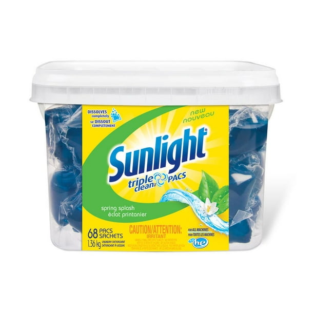 Sunlight Triple Clean Pacs 68-count (laundry) - Walmart.ca