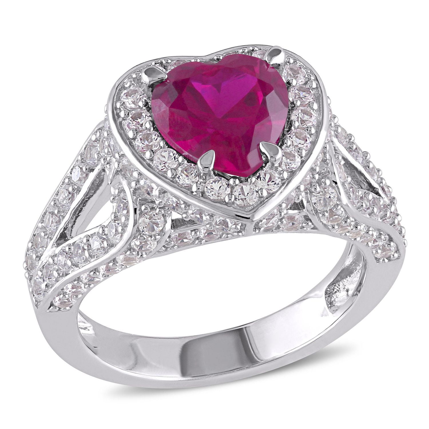Click here for Tangelo 5 Carat T. G.W. Created Ruby And Created W... prices