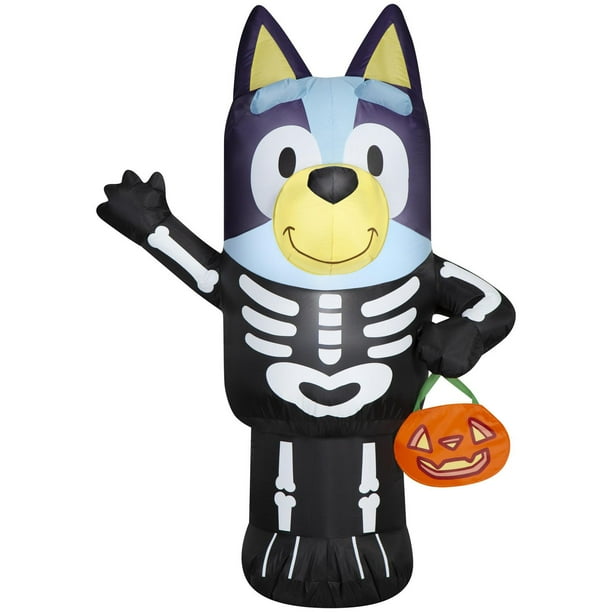 Airblown-Bluey in Skeleton Costume-MD-Bluey (WM), Airblown-Bluey in ...