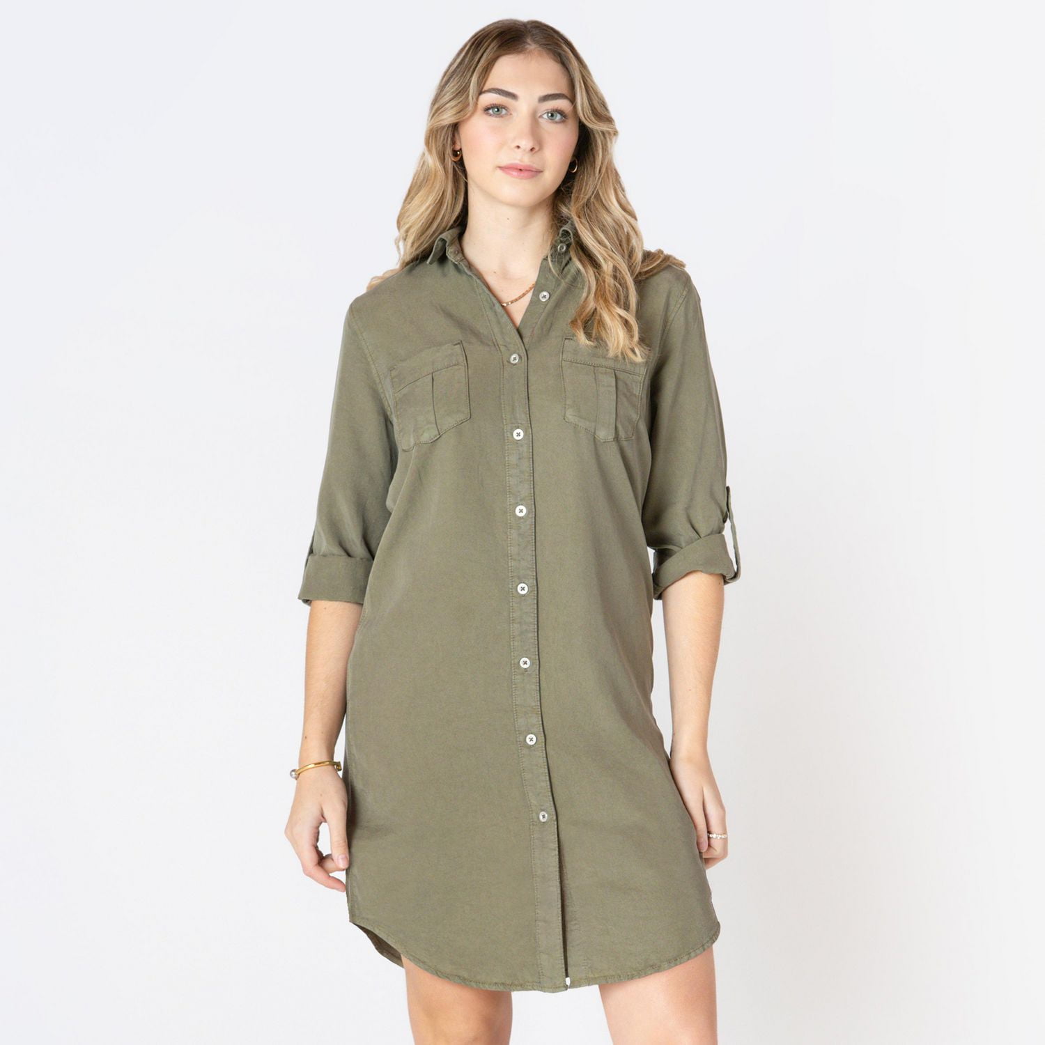 Devoted casual collared midi dress, Collared midi dress - Walmart.ca