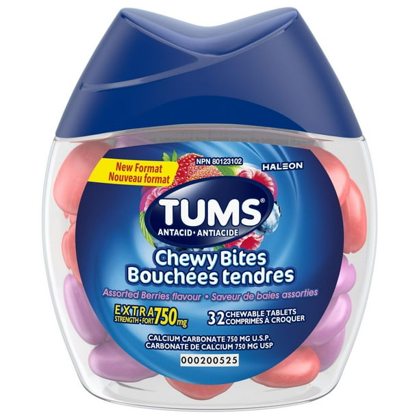 TUMS Chewy Bites (Assorted Berries flavour) - 32 Count, Assorted ...