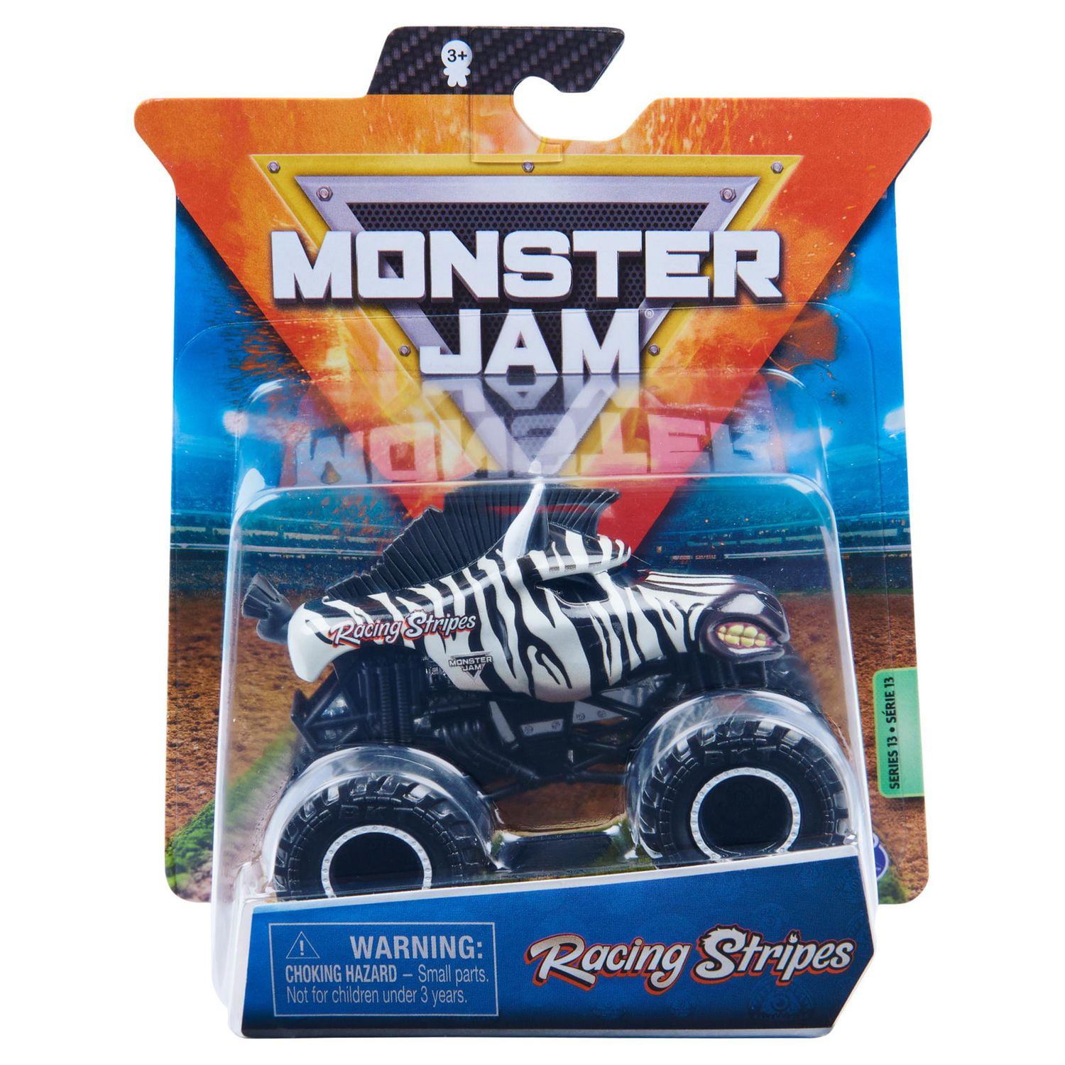 Monster Jam, Official Racing Stripes Monster Truck, Die-Cast Vehicle ...