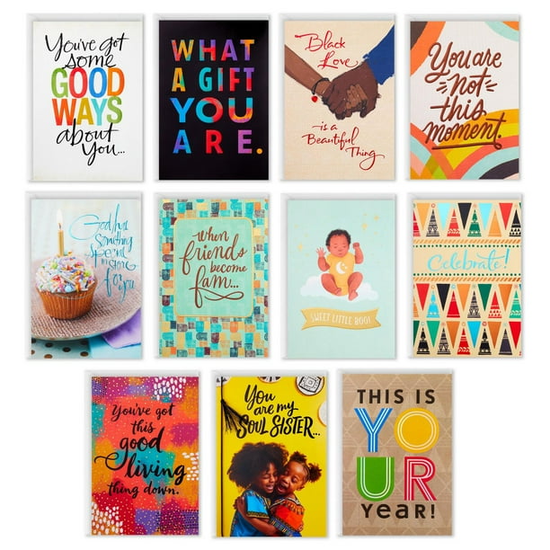 Hallmark Mahogany All Occasion Cards Assortment, 12 Cards with ...