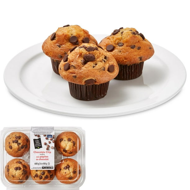 Your Fresh Market Chocolate Chip Muffins, 6 muffins, 600 g total ...