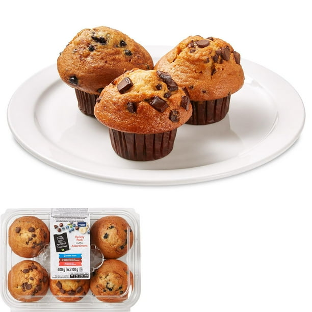 Your Fresh Market Variety Pack Muffins, 6 muffins, 600 g total - Walmart.ca