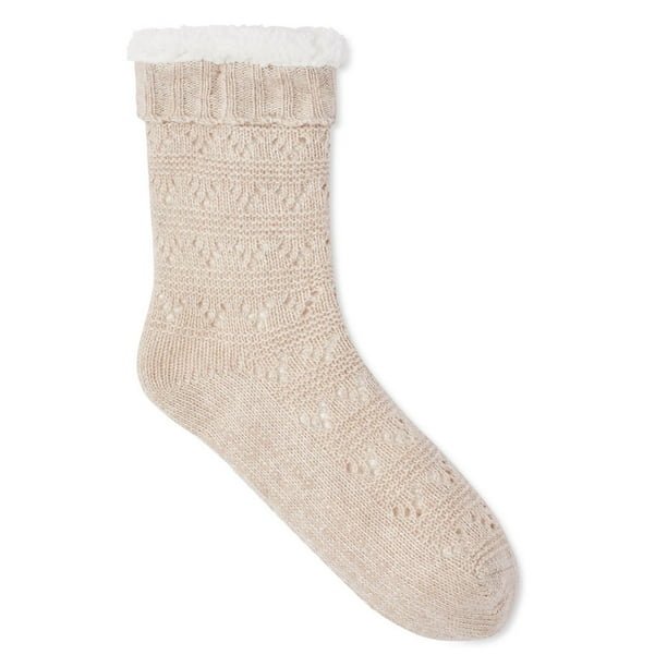 George Women's Crew Length Slipper Socks - Walmart.ca