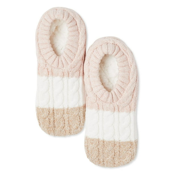 George Women's Cable Knit Slipper Socks - Walmart.ca