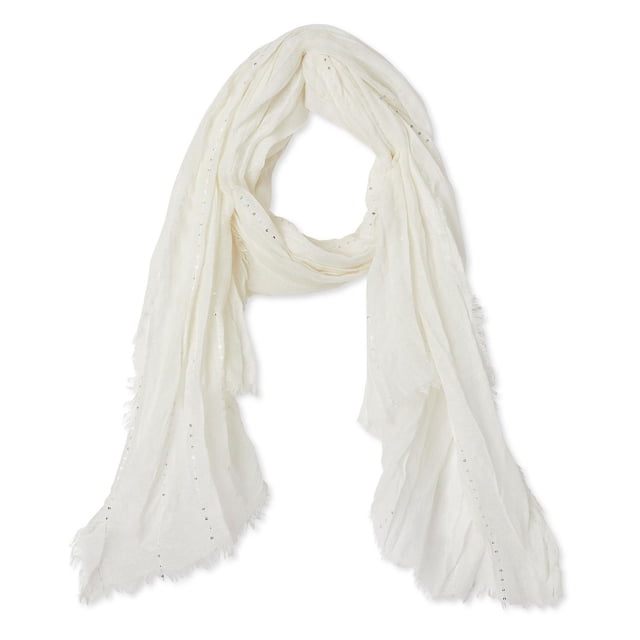 Time and Tru Women's Sequin Frayed Edge Scarf - Walmart.ca