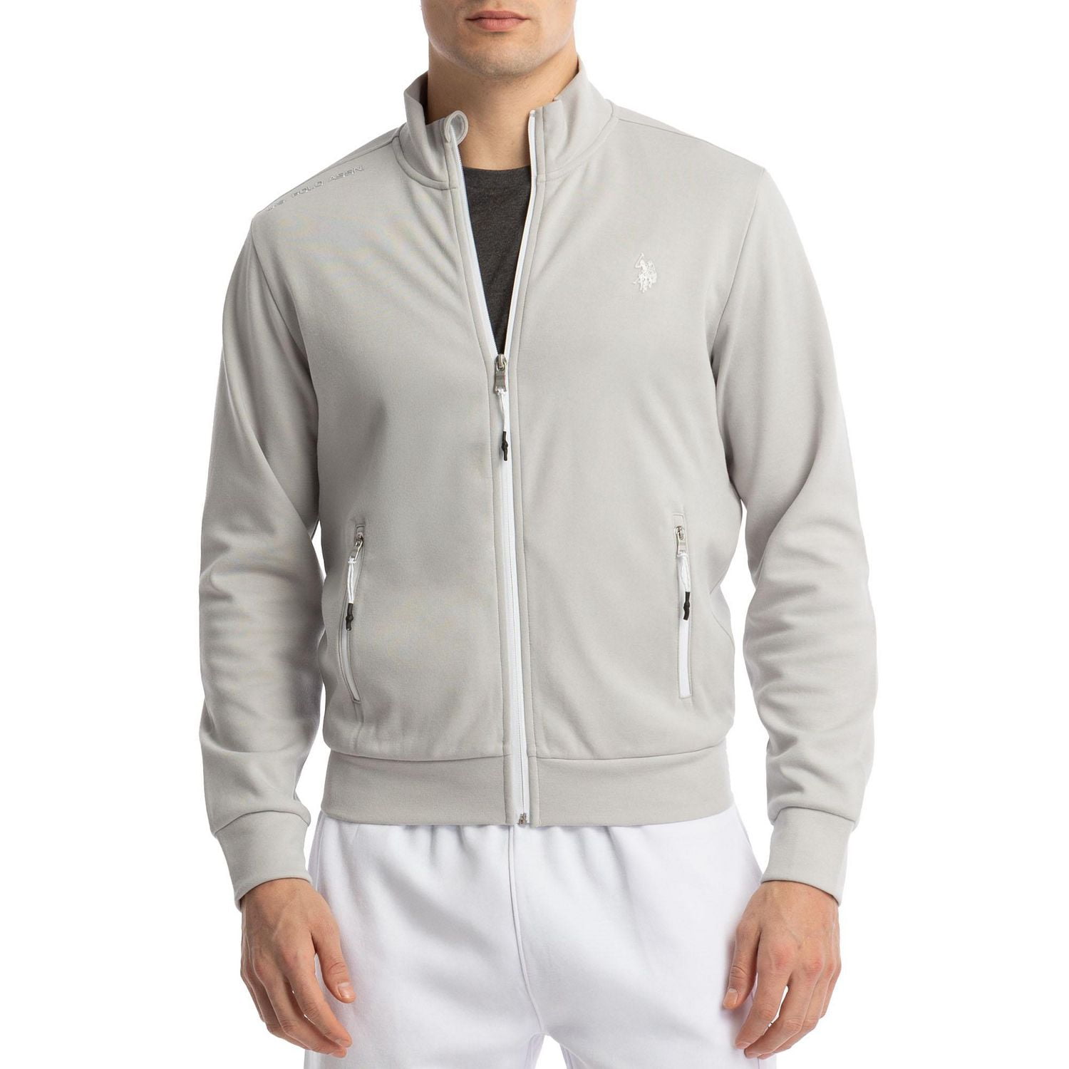 U.S. Polo Assn. Men's Bonded Interlock Full Zip Track Jacket, Men's ...
