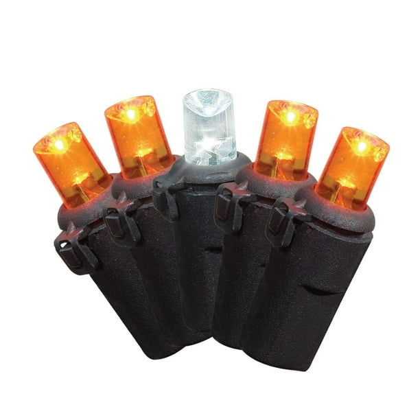 Way to Celebrate 100-Count LED Dual Color Spooky Halloween Lights ...