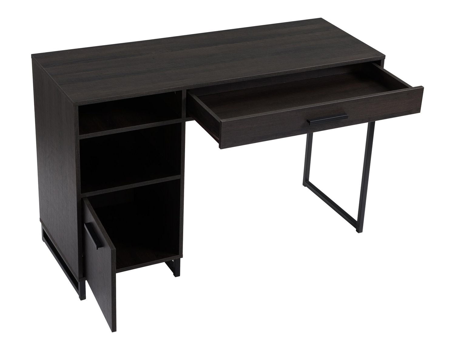 Mainstays Wood Metal Writing Desk with 1 Drawer and 1 Door for Teen Adult 29.92 in Mainstays Wood Metal Writing Desk