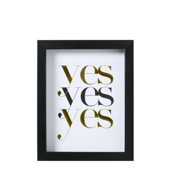 hometrends "yes Yes Yes" Framed Wall Art - Walmart.ca