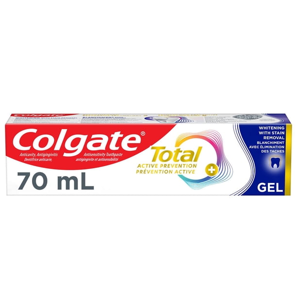 Colgate Total Advanced Whitening Toothpaste with Stain Removal, Colgate ...