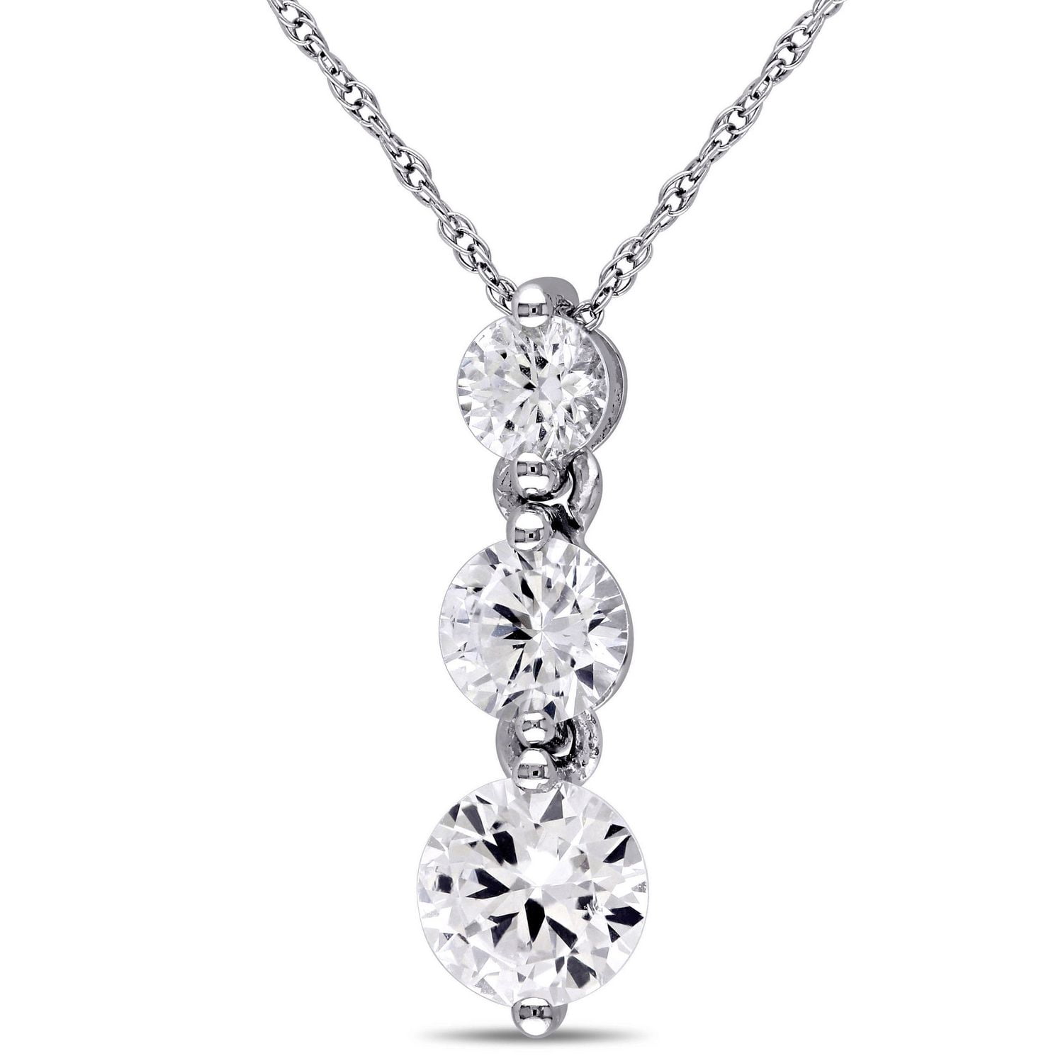 Click here for Miabella 2 Carat T. G.W. Created White Sapphire 10... prices