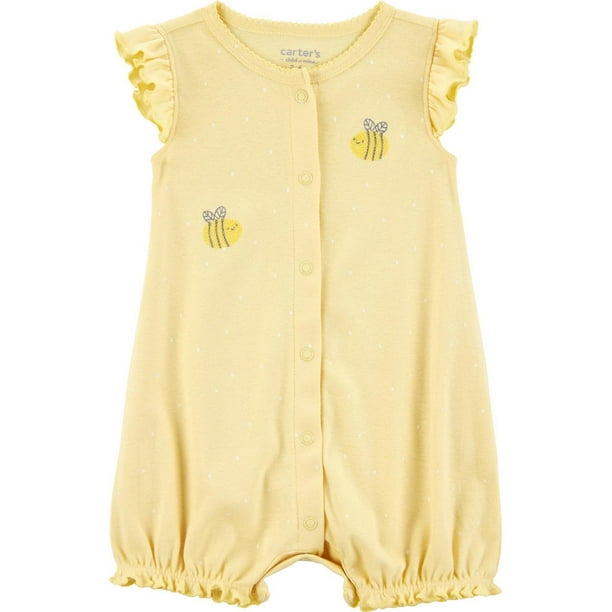 Carter's Child of Mine Infant Girl 1pc Romper-Yellow Bee - Walmart.ca