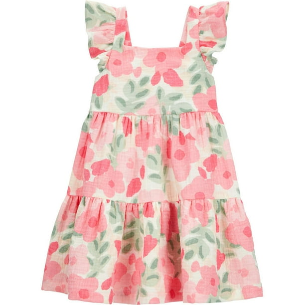 Carter's Child of Mine Toddler Girls' Pink Floral Dress - Walmart.ca