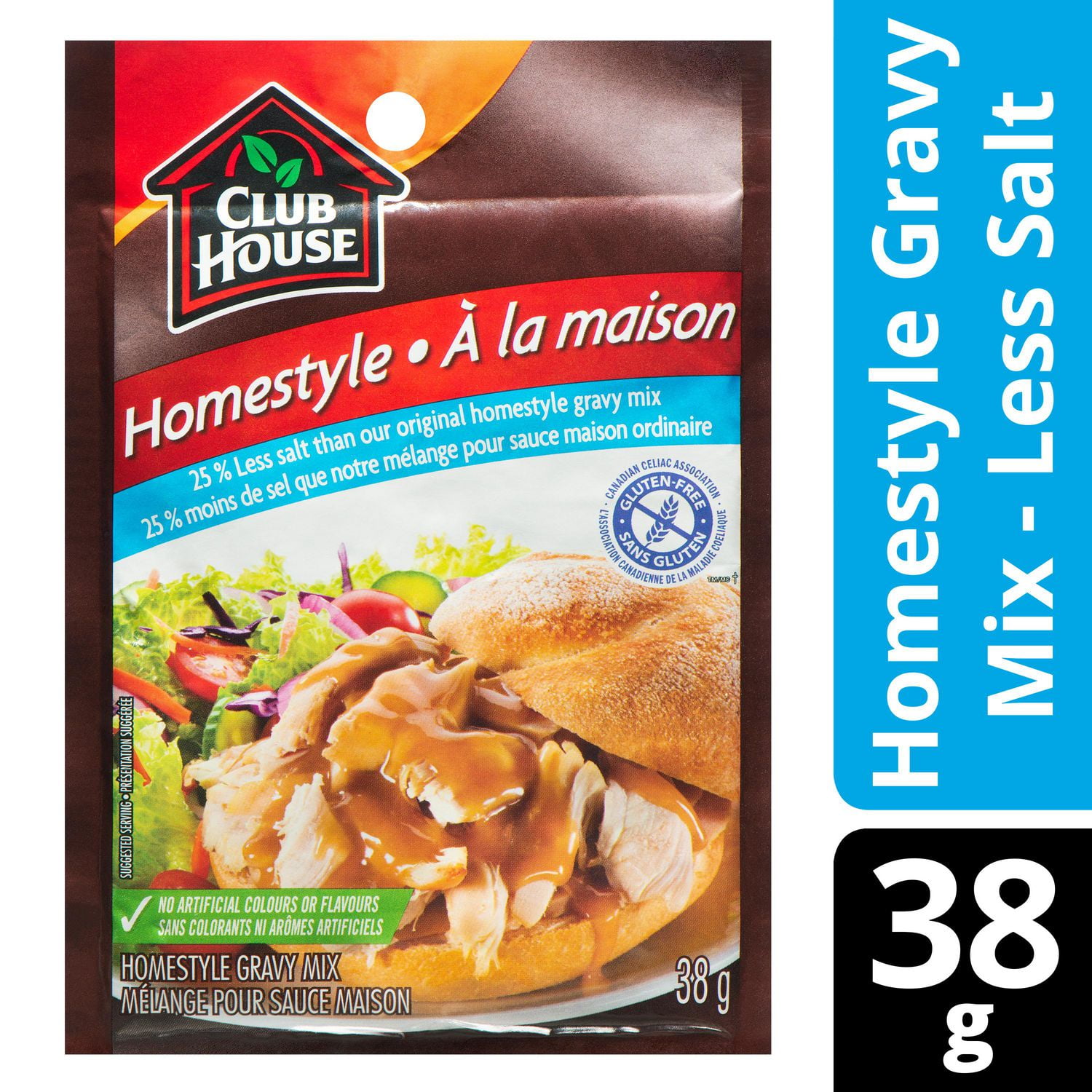 Club House, Homestyle Gravy, Less Salt, 38g | Walmart Canada