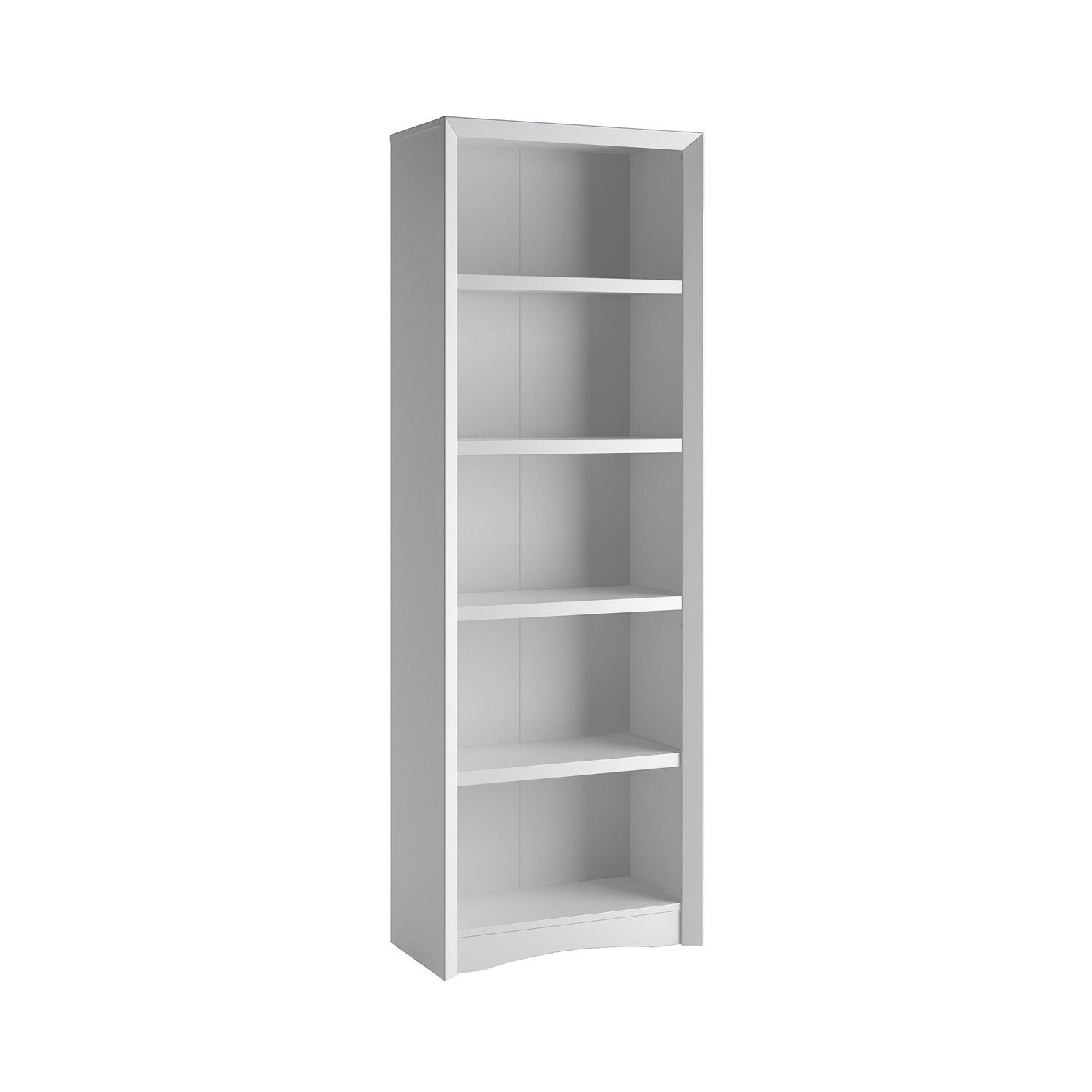 Corliving Quadra Adjustable 5 Shelf Bookcase, 5 Tier Bookshelf with ...