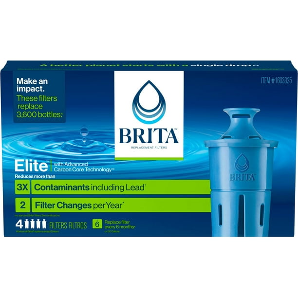 Brita Elite Replacement Filter, Reduces 30+ contaminants while keeping ...