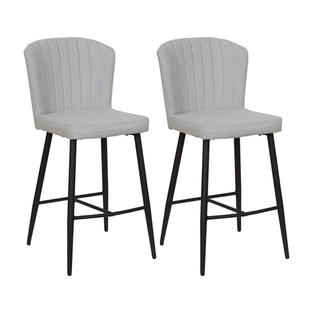 CorLiving Jasper Modern Upholstered Counter Height Bar Stools with ...