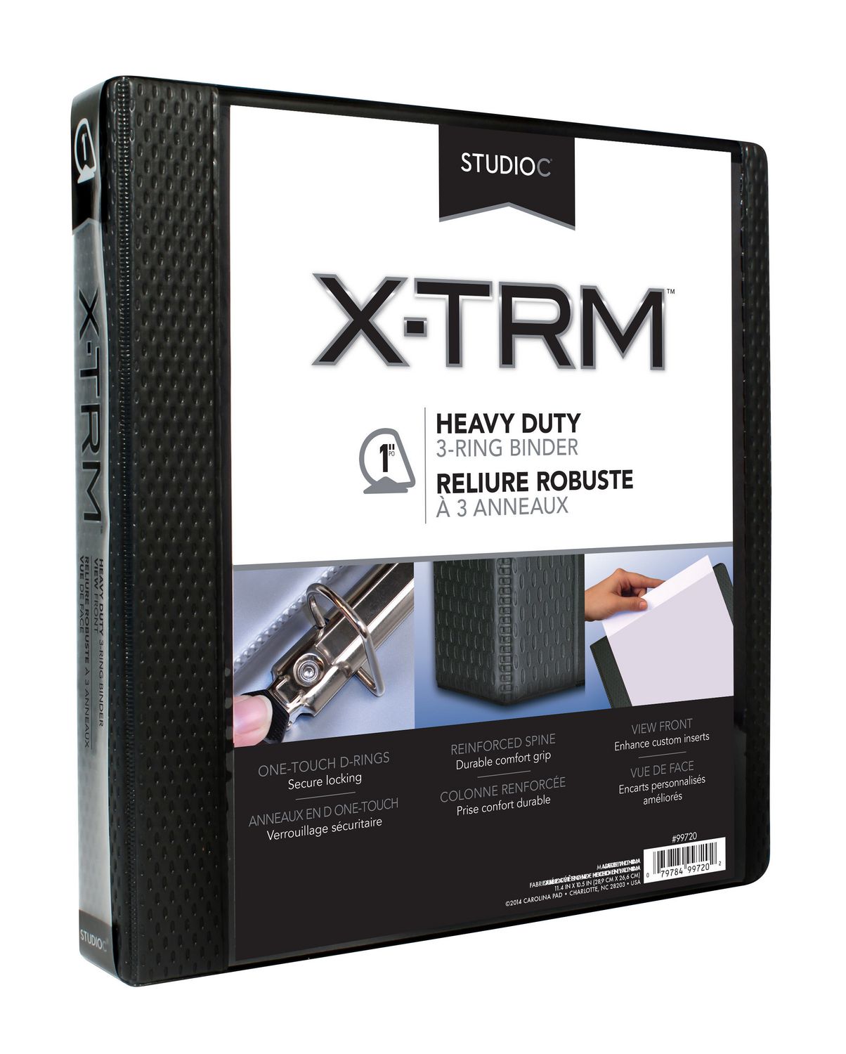 Studio C Xtrm 1" Black Heavy Duty Vinyl Binder | Walmart Canada