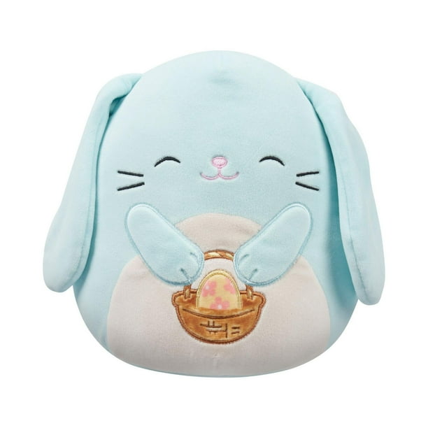 Squishmallows Easter 8" Plush - Buttons the Blue Bunny holding a Basket ...