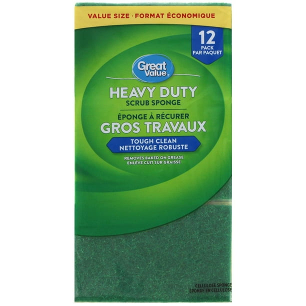 Great Value Heavy Duty Scrub Sponge, 12 Pack - Walmart.ca