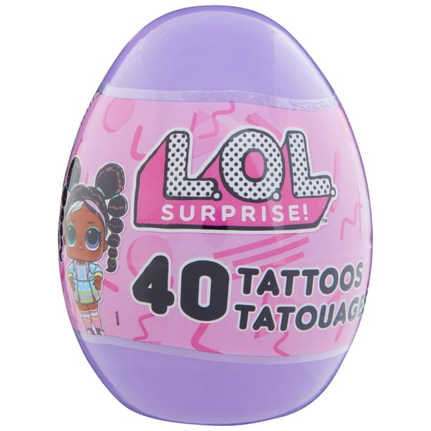 LOL Surprise Jumbo Plastic Egg, 40 Tattoos, Temporary, Easter, Pink ...