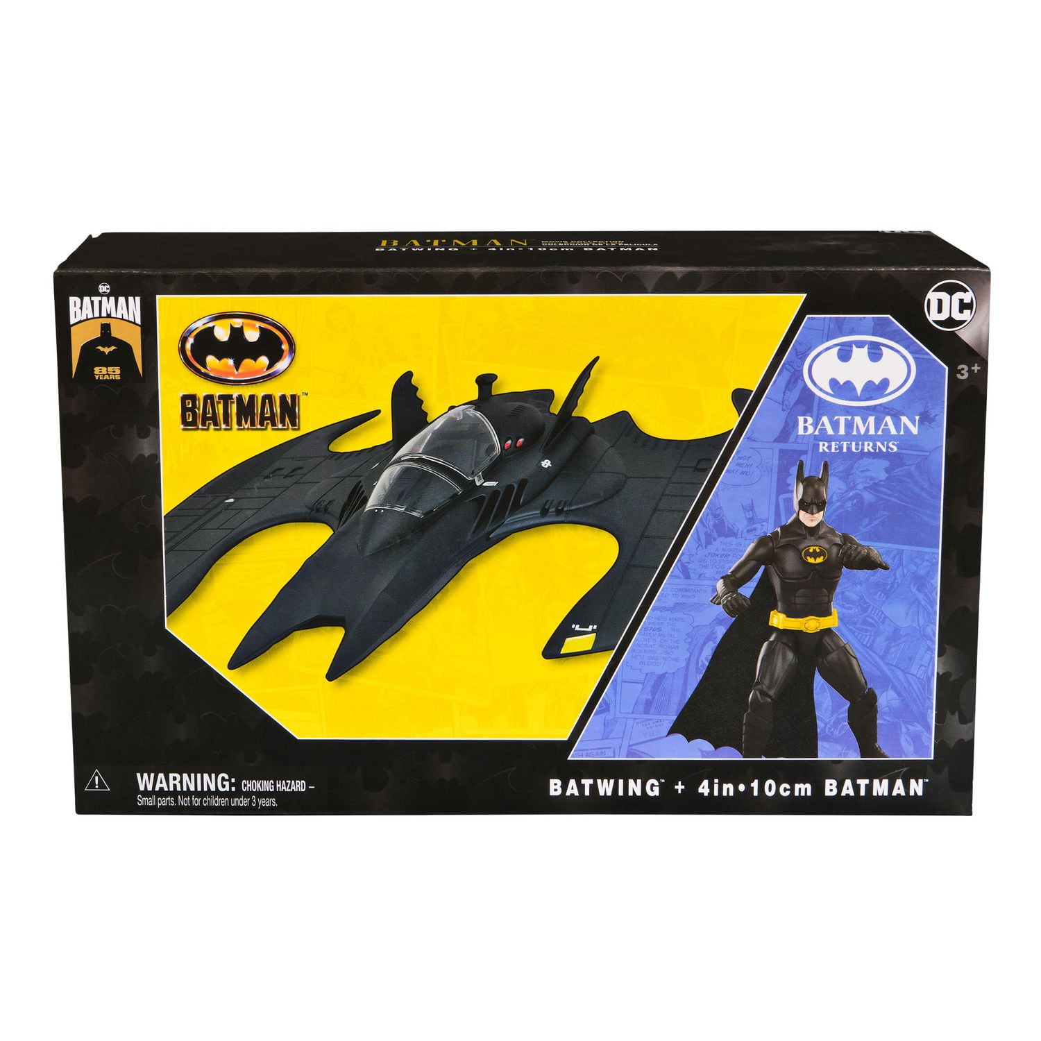 Batman Batwing and 4 inch Batman Figure Set 1992 Batman Returns Limited Edition 85th Anniversary Collectible Kids Toys for Boys Ages 3 and Up