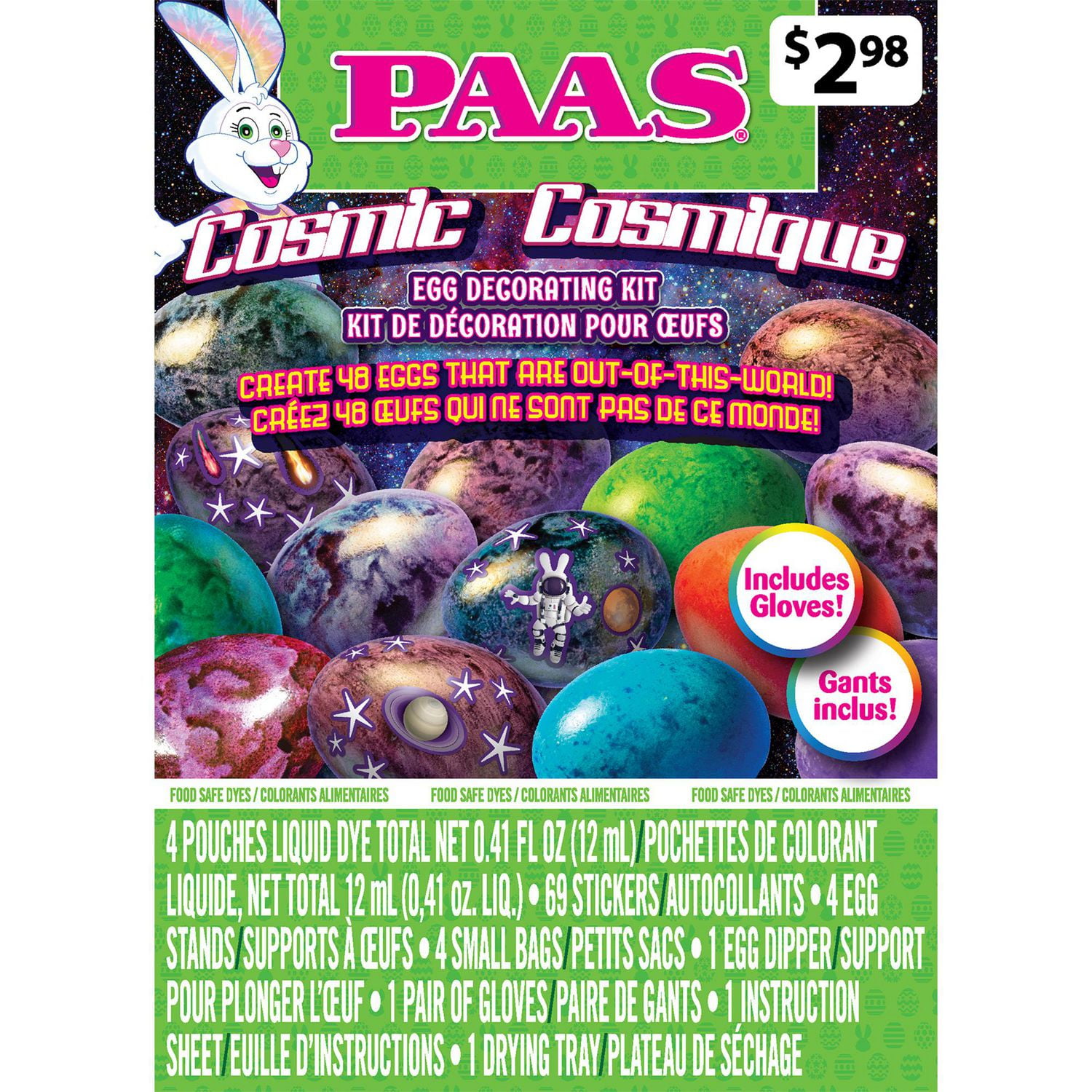 PAAS® Easter Egg Decorating and Dye Kit , Cosmic , 1 Kit, Easter Egg ...