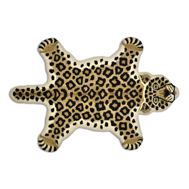Fabstyles Leopard Natural Skin Rug, Area Rag Rug for Living Room ...