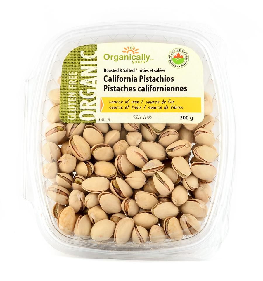 Organically Yours Gluten Free Roasted & Salted California Pistachios ...