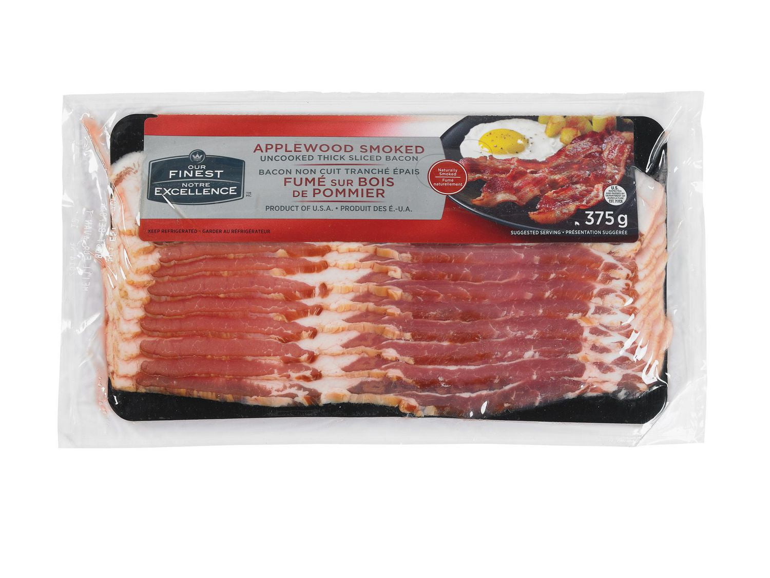 Our Finest Applewood Smoked Thick Sliced Bacon | Walmart Canada