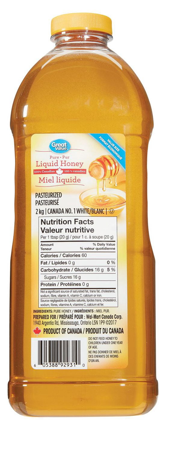 Great Value Liquide Pasteurisé Miel Blanc | Walmart Canada
