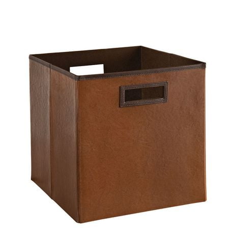 ClosetMaid Faux Leather Bin - Brown | Walmart Canada