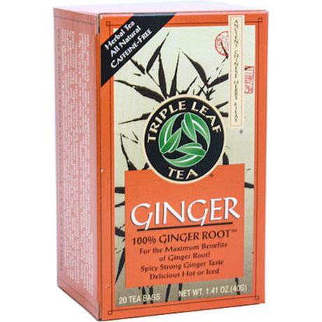 Triple Leaf Tea 100% Ginger Root Tea Bags, 40 g, 20 tea bags - Walmart.ca