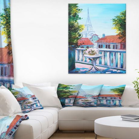 Click here for Design Art Paris Eiffel Tower Canvas Print Blue In... prices