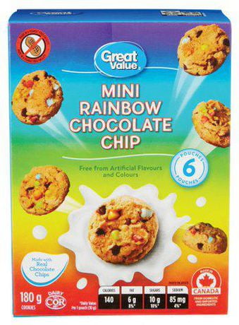 Mini Rainbow Chocolate Chip Cookies | Walmart Canada