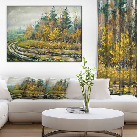 Click here for Design Art River On A Decline Canvas Print Green 4... prices