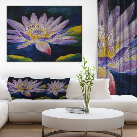 Click here for Design Art Purple Lotus Flower Canvas Print Purple... prices