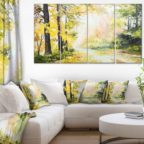 Click here for Design Art Road In Colorful Forest Canvas Print Gr... prices