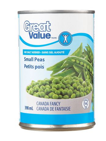 Great Value No Salt Small Peas | Walmart Canada