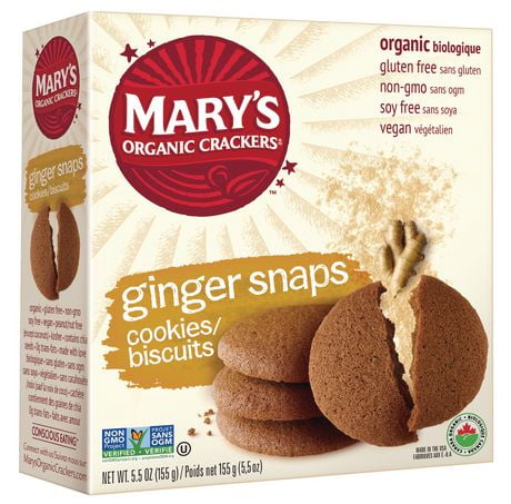 Mary's Organic Ginger Snaps Cookies 155g - Walmart.ca