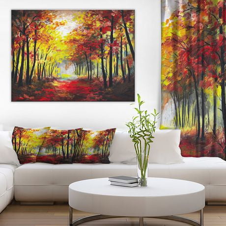 Click here for Design Art Walk Through Autumn Forest Canvas Print... prices
