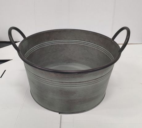 11 inch Galvanized Low Pot | Walmart Canada