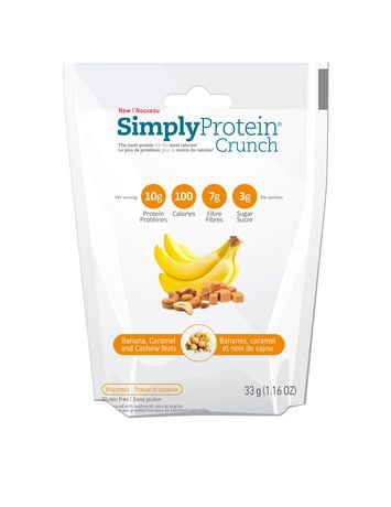 Simply Protein Banana, Caramel & Cashew Whey Protein Crunch - Walmart.ca
