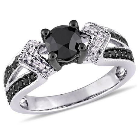 Click here for Asteria 1 Carat T. W. Black And White Diamond Ster... prices