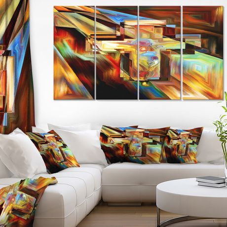 Click here for Design Art Light Of The Cross Canvas Print Yellow... prices